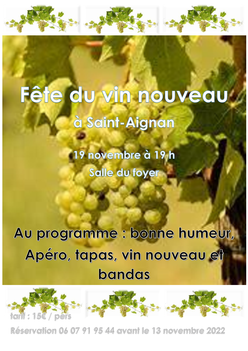 Fête du vin nouveau - Commune de Saint-Aignan en Occitanie